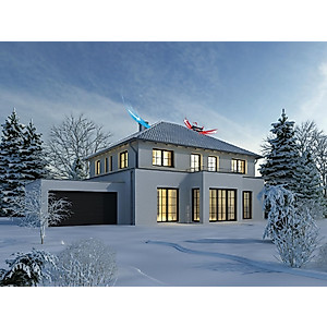 QuietCool AFR SLR-40 Roof Mount Solar Attic Fan - 40 Watt Adjustable Panel - Included AC/DC Inverter for 24/7 Runtime - Thermostat Controlled