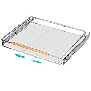 iPEGTOP Pull Out Cabinet Drawer Shelf Organizer, Extendable Sliding Slide Out Pantry Shelves Storage Heavy Duty for Kitchen Bathroom, Adjustable Width 23.1~39.9" W x 22.4" D