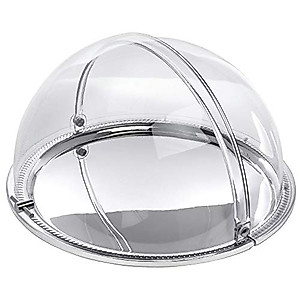 HUBERT Round Chafer Cover Polycarbonate Rolltop - 18 3/4 Dia x 9 1/2 H