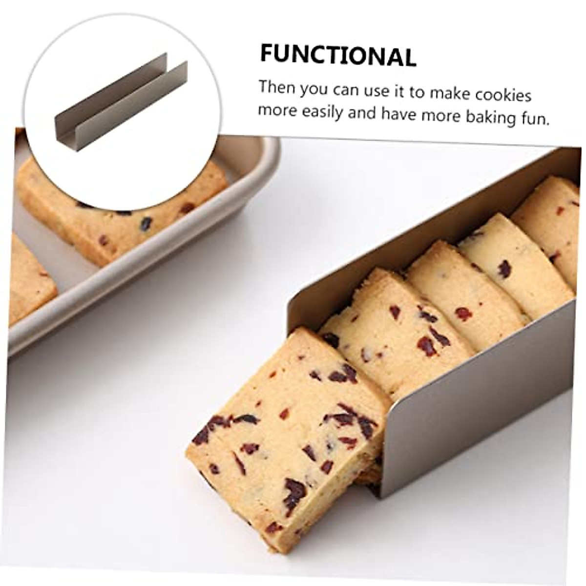 HONMEET 1pc Cookie Organizer Cupcake Cake Making Tray Biscuit Making Mold French Bread Loaf Dessert Mould Kitchen Supply Matzo Crackers Loaf Bread Pan Carbon Steel Mold Kitchen Supplies