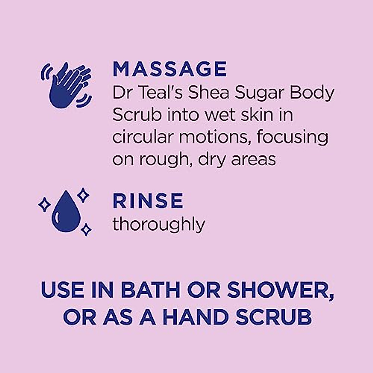 Dr Teal's Shea Sugar Body Scrub, Black Elderberry with Essential Oils, 19 oz (Pack of 3) (Packaging May Vary)