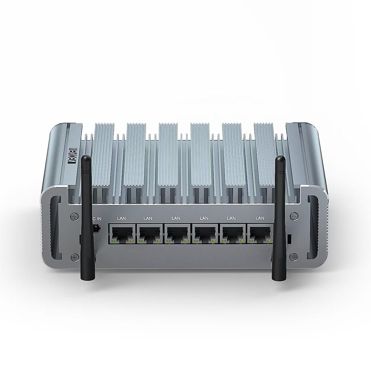 Firewall Appliance, Mini PC 2.5Gbe 6 Lan Port, Micro Router PC, i225 NICs, Celeron J4125, 8GB DDR4 RAM 128GB SSD, HD-MI, RS232 COM, Wifi, Small Case, Auto Power On, Windows 10 / Firewall Software