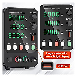 Adjustable DC Power Supply 30V 10A 60V 5A Lab Bench Power Source Stabilized Power Supply Voltage Regulator Switch(WPS1203)