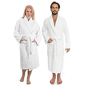 Luxury Terry Cloth Bathrobe - Premium Hotel Robes Made with 100% Turkish Cotton (X Large)