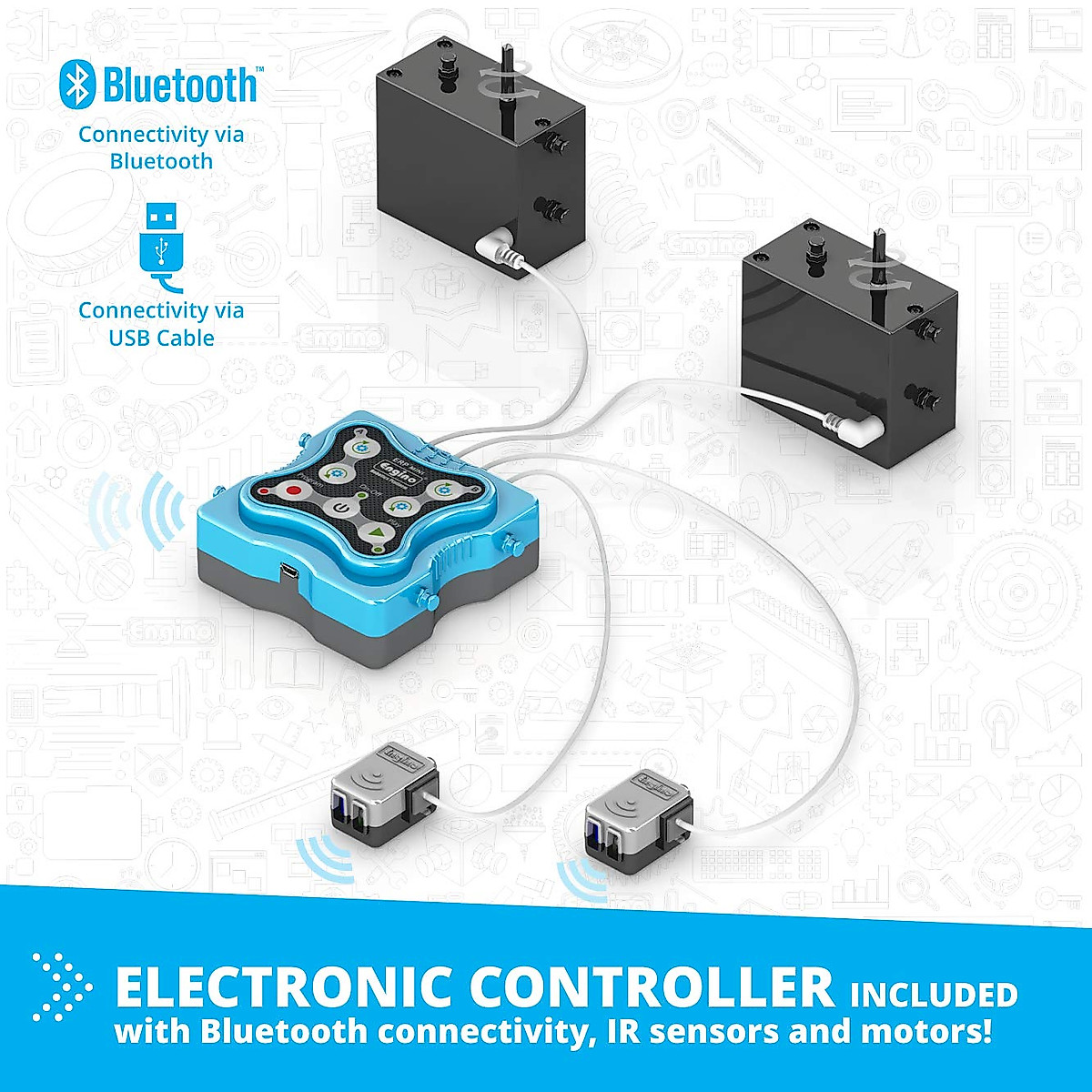 Engino Maker Pro Robotized 100 Models Set, Building Toys for Kids 10+, STEM Robotic Toy, Engineering Kit, Coding STEM Project, Gift for Boys & Girls