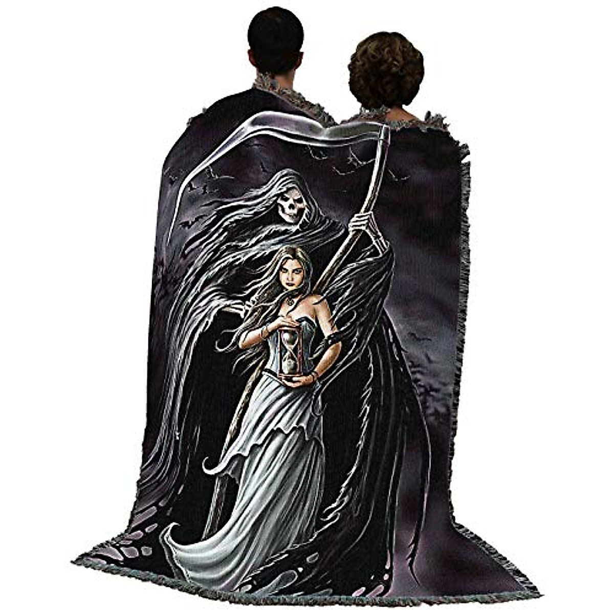 Pure Country Weavers Summon The Reaper Blanket by Anne Stokes Gothic Collection - Gift Fantasy Grim Reaper Tapestry Throw Woven from Cotton - Made in The USA (72x54)