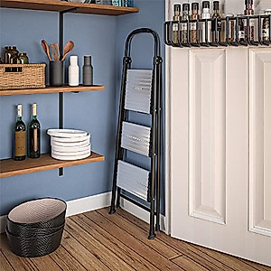 COSCO Three Step Folding Step Stool with Rubber Hand Grip