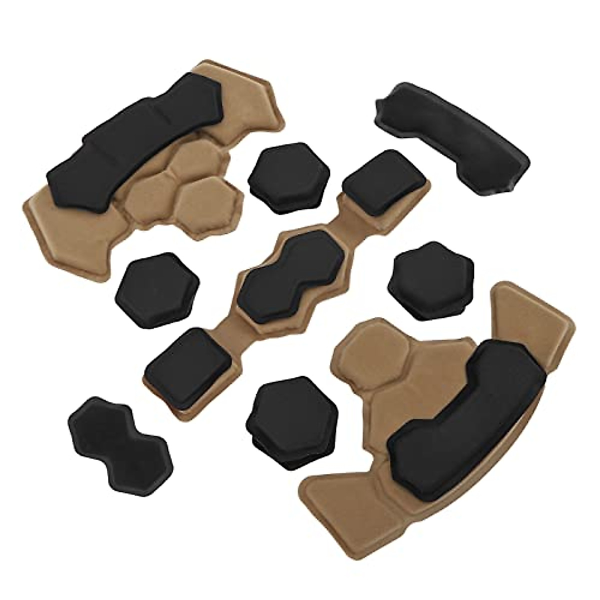 Helmet Dial Suspension System Chin Strap, 24 Hook and Fasteners Nylon Sponge Helmet Padding Kit Easy to Install for Cycling (Mud Spongeand Suspension)