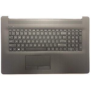 Replacement for HP Pavilion17BY 17-by 17CA 17-CA 17Q-CS Laptop Upper Case Palmrest Touchpad with Keyboard Assembly Part L22750-001 6070B1308103 Grey