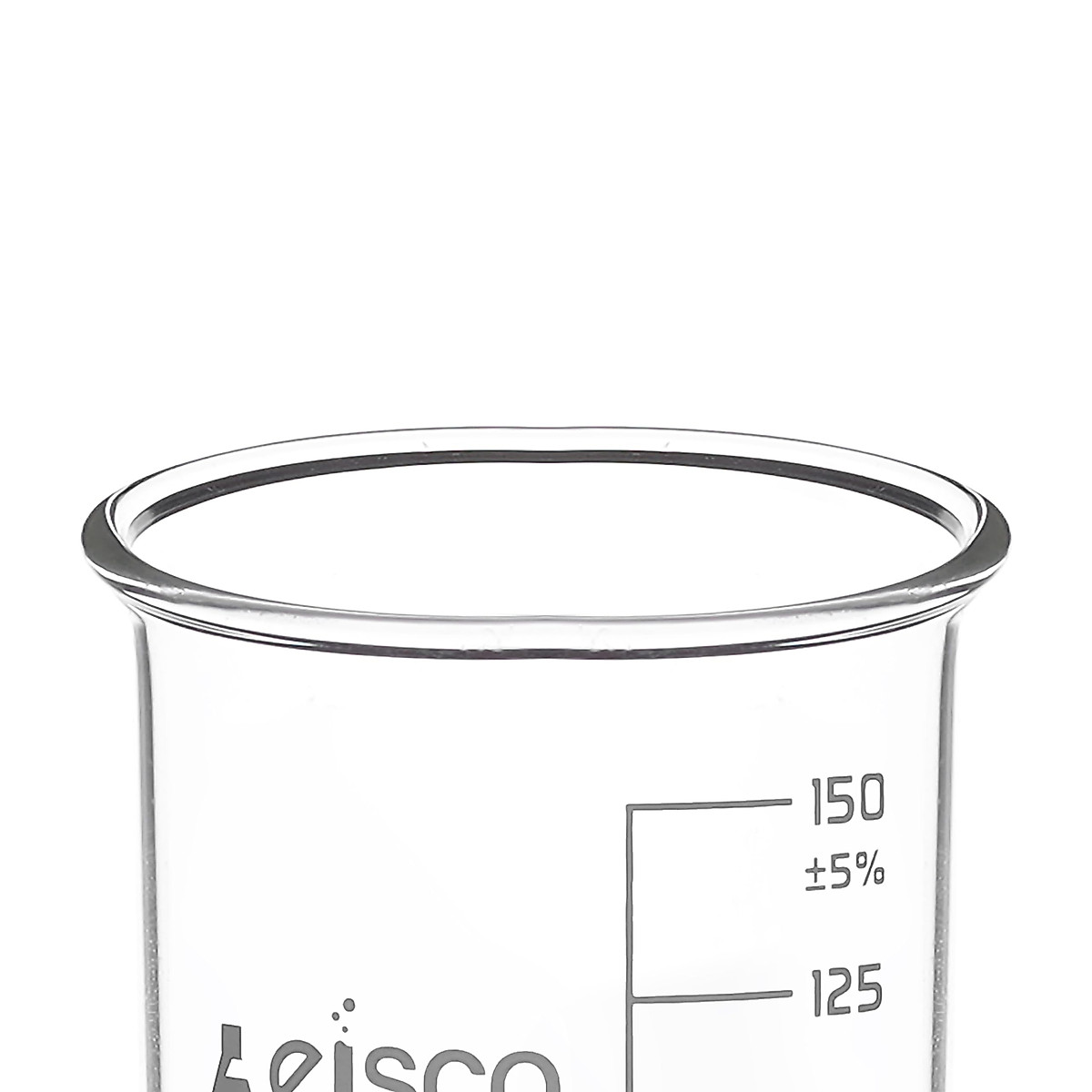 Eisco 12PK Tall Form Beakers Without Spout, 150mL - Graduated - Borosilicate Glass - Berzelius Beaker