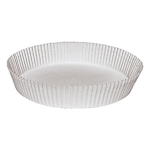 Hoffmaster BL7FCL Waxed, Fluted Round Cake/Tart Liner, 9-3/4" Diameter x 1-1/2" Height, White (4 Packs of 250)