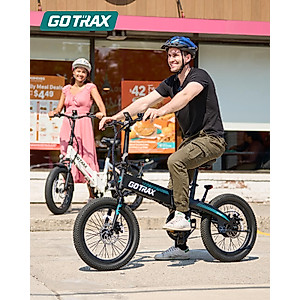 Gotrax R1 20" Folding Electric Bike with 40 Miles Range by 48V Battery, 20Mph Power by 350W, Weighs Only 45lbs, LCD Display & 5 Pedal-Assist Levels, Suitable for Leisure Riding&Commuting Black