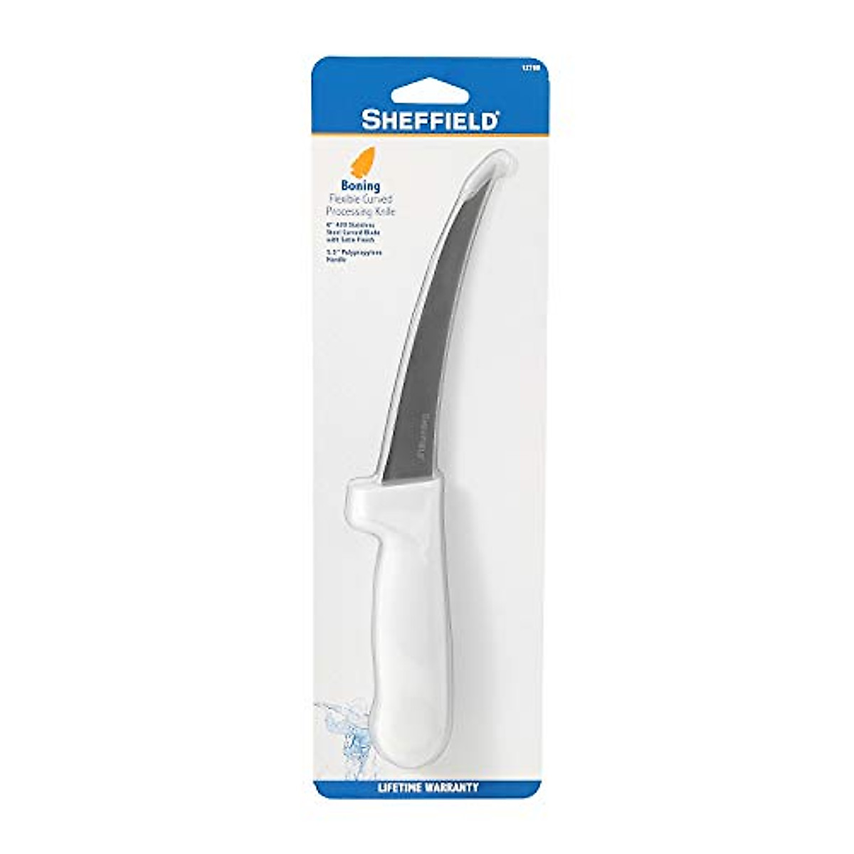 Sheffield 12780 6 Inch Boning Knife, Flexible Curved Blade Processing Knife, Prep Meat & Fish with Ease
