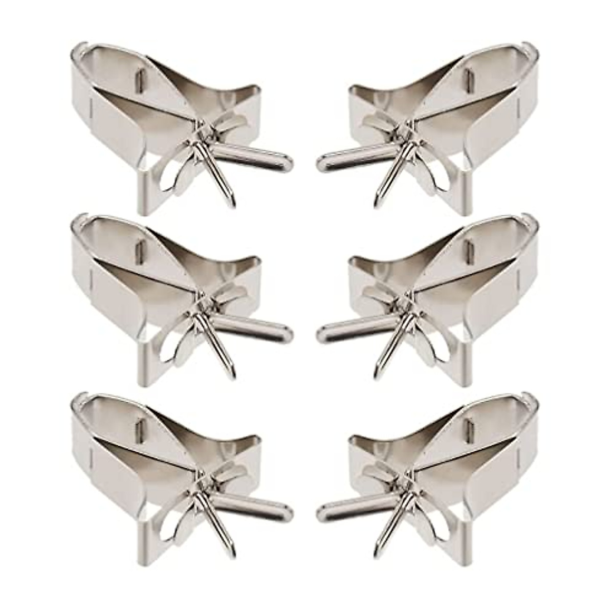 YARNOW Hamster Critters Toys 6pcs Bird Cage Food Holder Clips Stainless Steel Vegetable Fruit Clip Bird Cage Accessories for Birds Parrot Budgie Parakeet Cockatiel Little