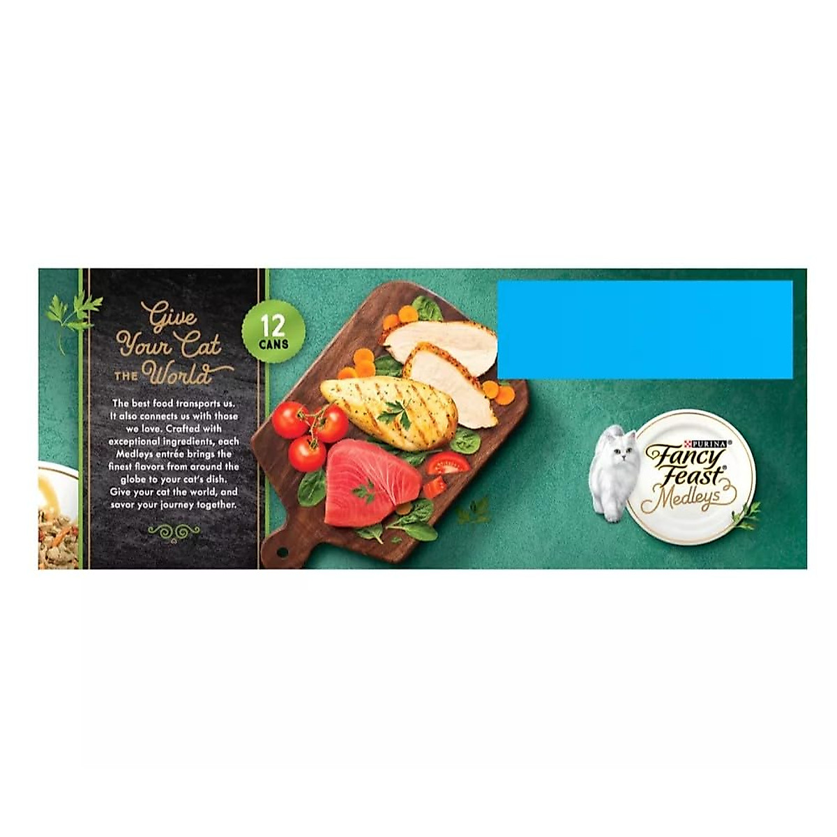 Fancy Feast Elegant Medleys Primavera Collection Cat Food Variety Pack 12-3 oz. Cans [Contains: 4 Each: Tender Turkey Primavera, Tuna Primavera, and White Meat Chicken Primavera]