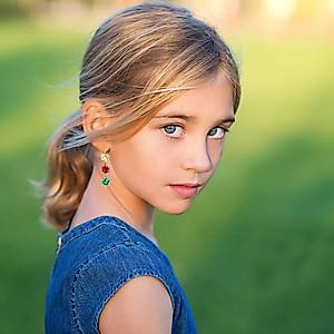 Christmas Bow Earrings for Women, Christmas Earrings for Women, Cute Red Green Bow Christmas Drop Dangle Earrings, Xmas Earrings Holiday Earrings, Christmas Jewelry Gifts for Women Bff