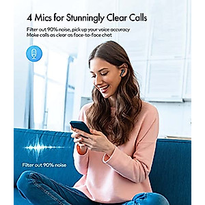 FUNSOUND Wireless Earbuds, Bluetooth Earbuds Noise Cancelling with 4 ENC Microphones, 60 Hrs Playtime, IPX7 Waterproof Bluetooth 5.3 in-Ear Stereo Headphones for iPhone | Android, Black