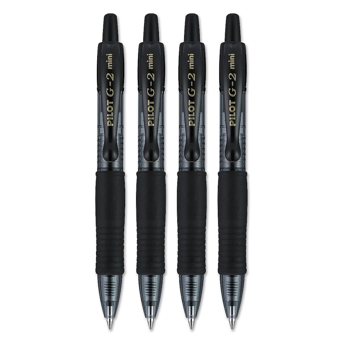 PILOT G2 Mini Premium Retractable Gel Roller Pen, Fine Point, 0.7mm, Black Ink, Pack of 4, 31734