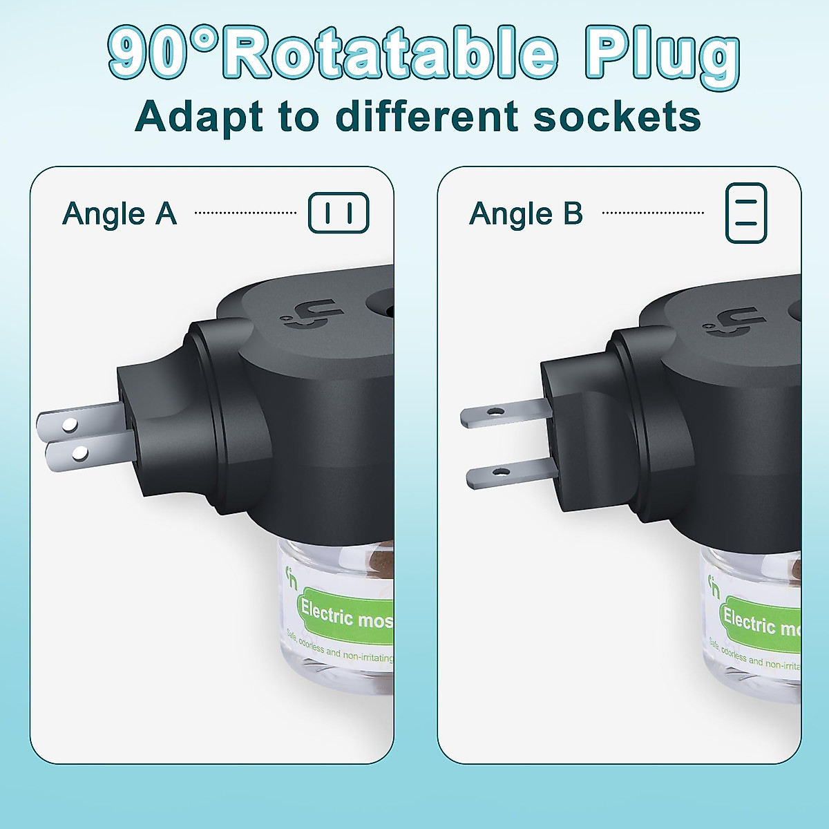 Moskiller Mosquito Repeller, Electronic Mosquito Repellent Plug in, Include 1 Pack 280 Hr Repellent Refills for Home, Bedroom, Office, Kitchen