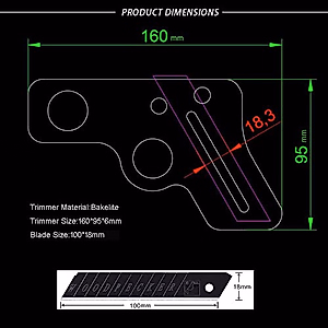 Manual Edge Banding Trimmer for Woodworking, Veneer Edge Cutter Tool for Wood Edge Banding
