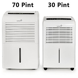 Ivation 4,500 Sq Ft Energy Star Dehumidifier, Large Capacity Compressor Dehumidifier Includes Programmable Humidistat, Hose Connector, Auto Shutoff Restart, Washable Filter, Timer and Casters