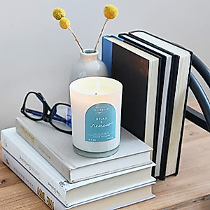 Beautifully Balanced Scented Lidded Glass Soy Candle, Relax + Renew, 9.3 oz.