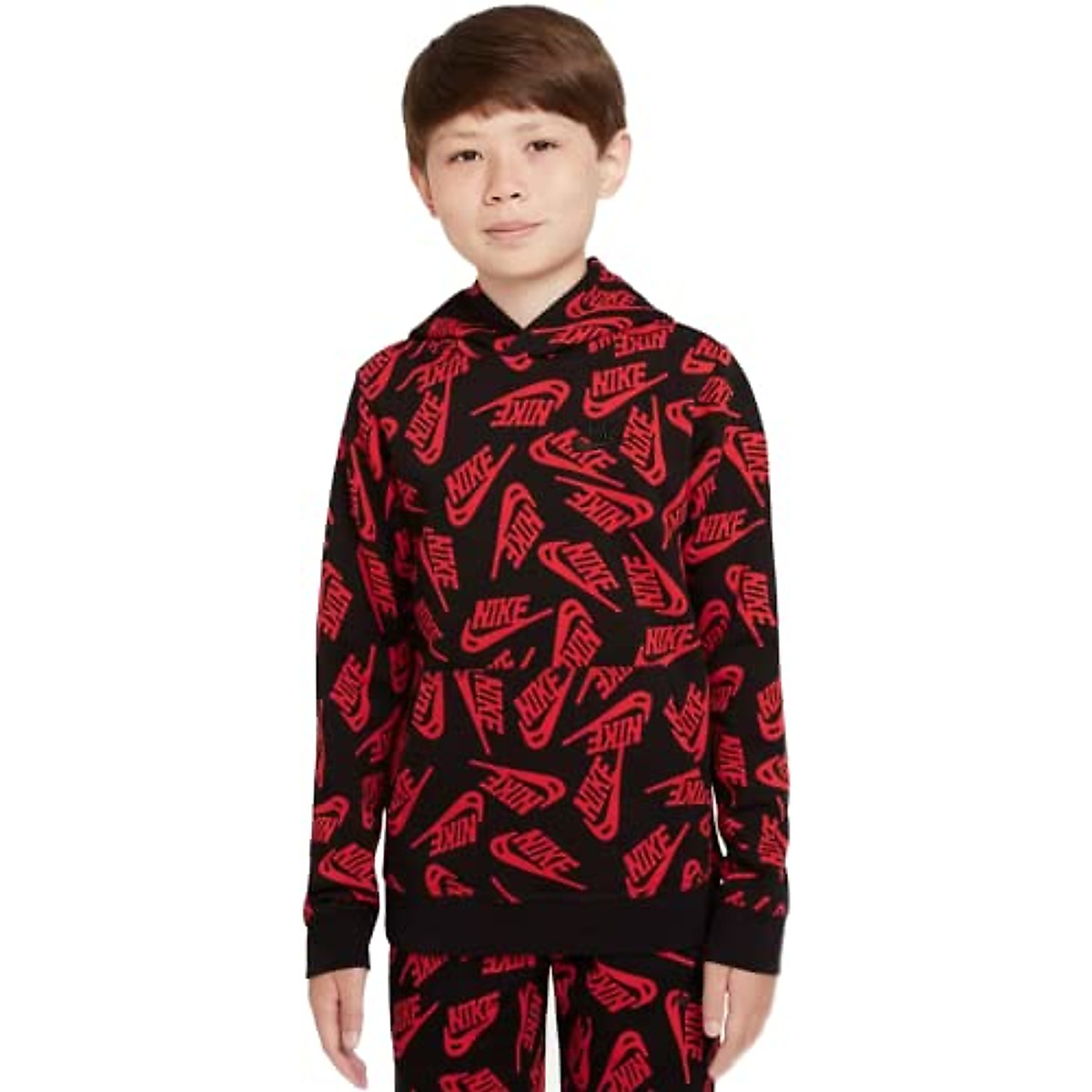 Nike Hoodie's (as1, alpha, s, regular, regular, Black/Red (DV8152-657))