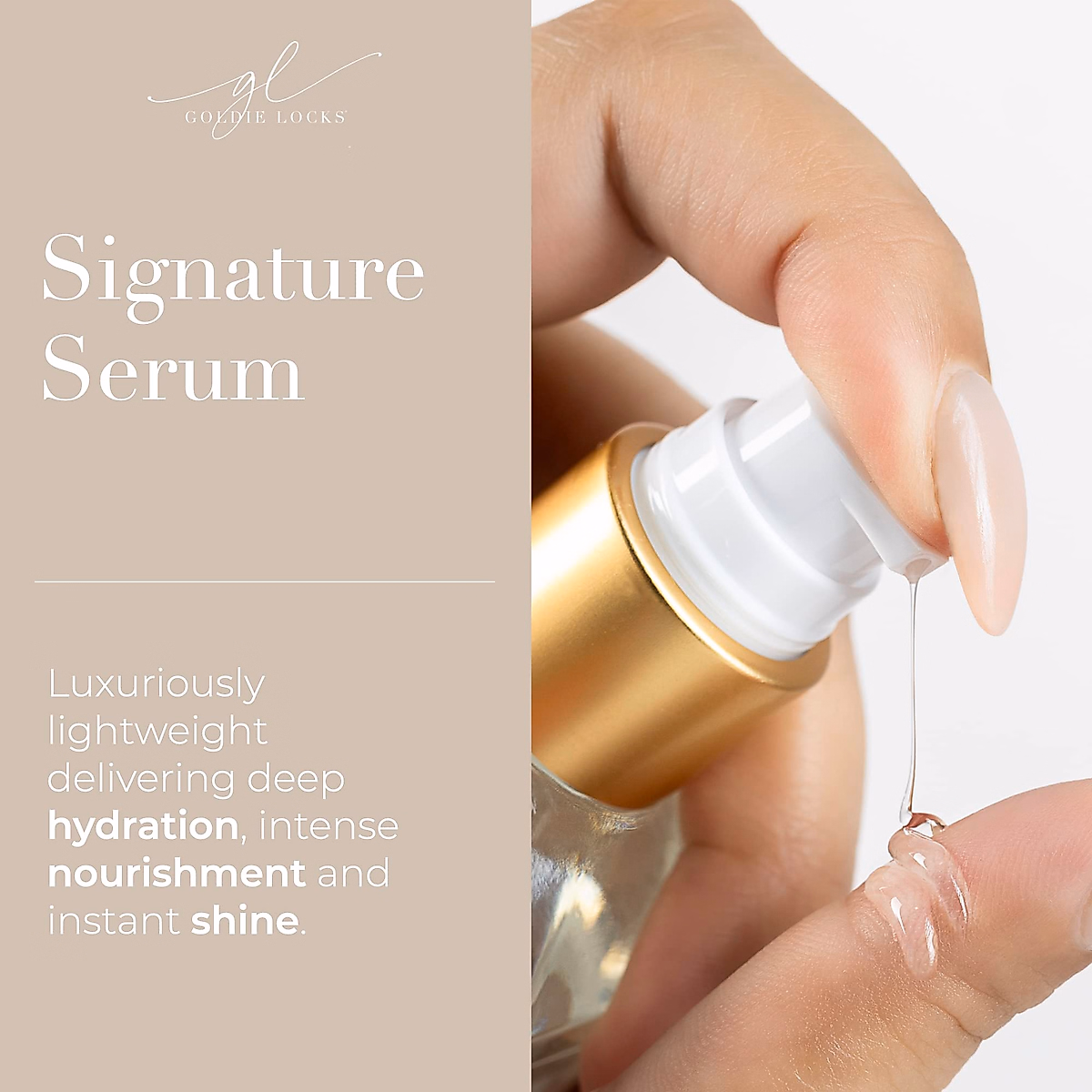 Goldie Locks Travel Essentials Bundle, Ultra Hydrating Shampoo, Conditioner & Signature Serum, Hair Care Set with Nourishing Marula Oil & Biotin, Paraben & Sulfate-Free, 3.4 Oz / 1.7 Oz