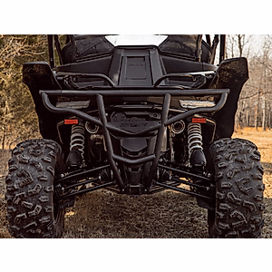 SuperATV Rear Bumper for 2020-2022 CFMOTO ZForce 950 - No Obstruction to Rear Cargo Area - Made of 1.5 Inch Heavy Duty Steel Tubing - Black UV Resistant Powder Coating - Mounts Directly to the Frame