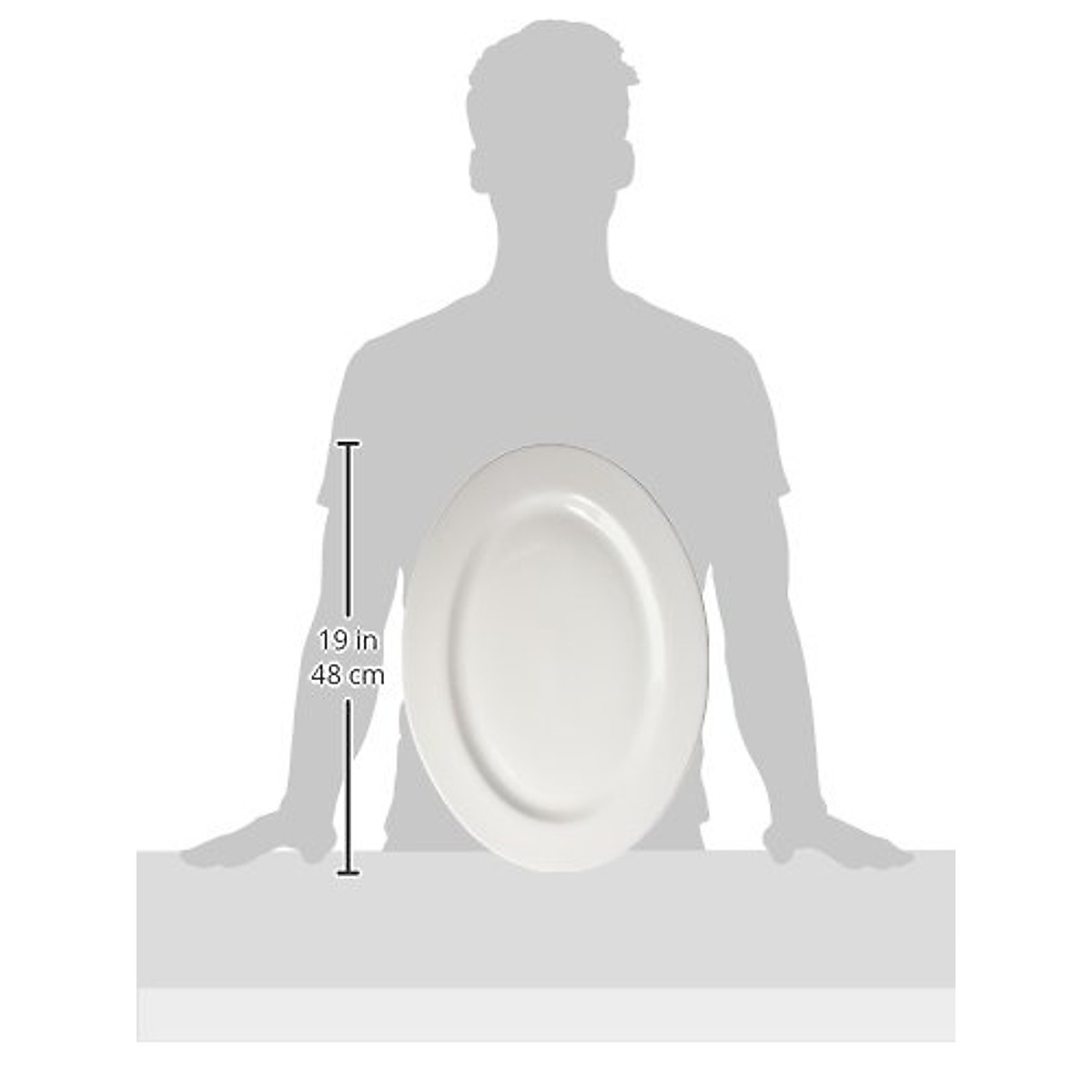 BIA Cordon Bleu Porcelain 18-Inch Oval Serving / Fish Platter, White