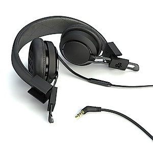 JLab Audio Intro Premium On-Ear Headphones, with Universal Mic (Black)