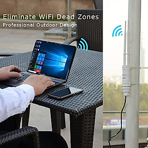 N/C (Upgrade Version) AC600 Dual Band 2.4+5G 600Mbps Outdoor WiFi Extender,3 in 1 Outside Weatherproof PoE Access Point (AP)/ Wireless Repeater/Router/Internet Bridge Amplifier Signal Booster