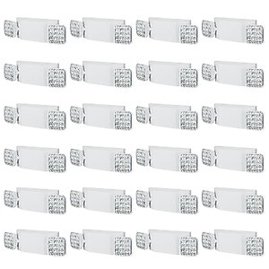 VEVOR 24 Pack Commercial Emergency Light, 3W, White LED Emergency Exit Lighting Fixtures with 180 Minutes Backup Battery Adjustable 2 LED Square Head, Ceiling or Wall Mount for Business Power Outages