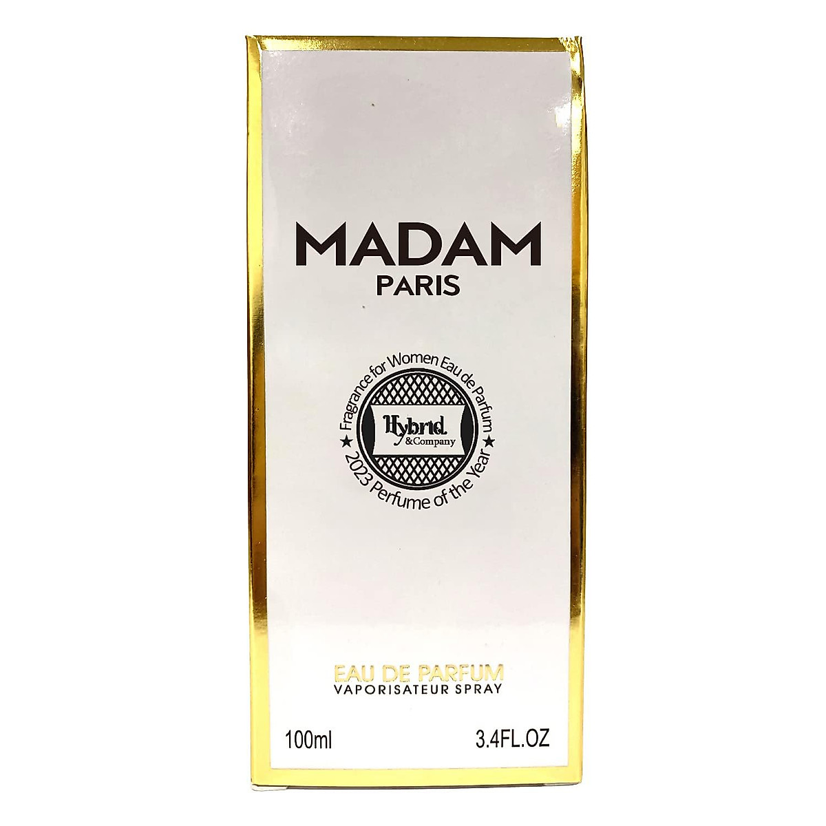 Hybrid & Company Madam Paris Fragrance for Women Eau De Parfum Natural Spray Classic Scent, 3.4 Fl Oz