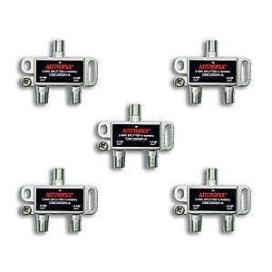 Antronix CMC2002H 2-Way- (5) Pack - Horizontal Splitter (2) -3.5db Ports 5-1002 MHz High Performance Profession Quality for Coax Cable TV & Internet Factory Sealed with Screws