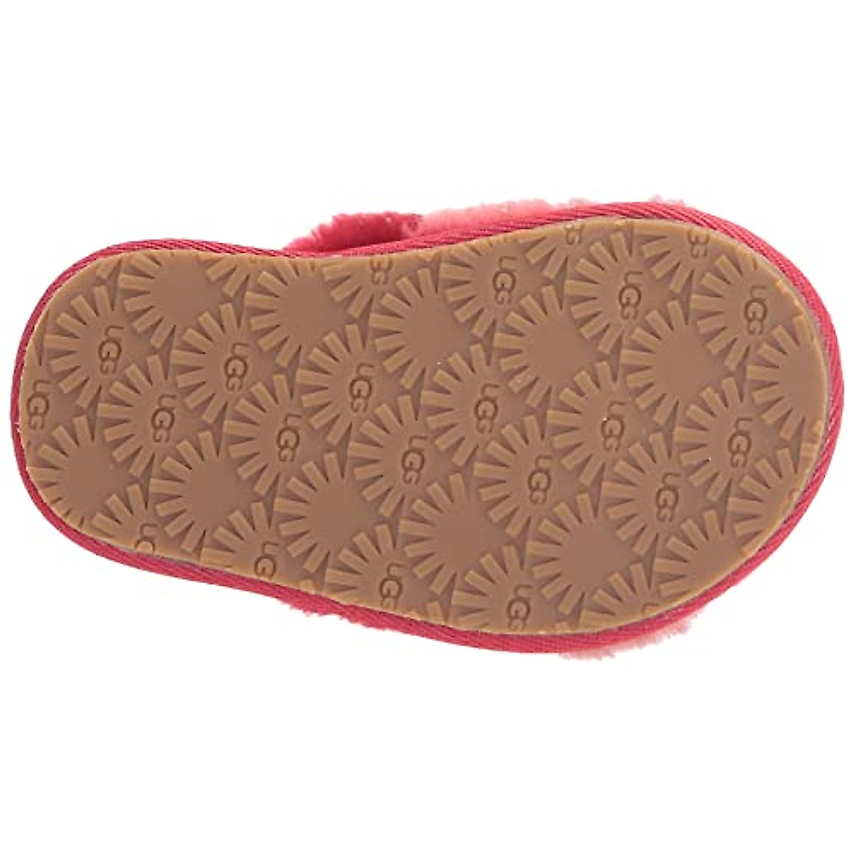 UGG Girls T Fluff Yeah Metallic Sparkle Slipper, Red Multi, 12 Little Kid