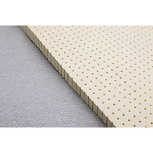 ORGANIC TEXTILES Organic Latex Mattress Topper - Made in USA (3 Inches King, Medium)