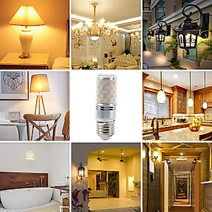 CloudMi E26 LED Bulb 9W Equivalent to 80Watt - 100Watt Incandescent Bulbs, Warm White 2700K-3000K E26/E27 Medium Base Edison Screw Led Bulbs, No Flicker, Not Dimmable, AC 85-265V, 2 Pack