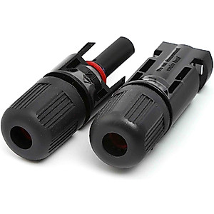 Jtron 12Pairs / 24PCS Solar Connectors IP67 Waterproof Solar Connectors Male/Female Plug with 2PCS Spanners (12 Pairs Male/Female)