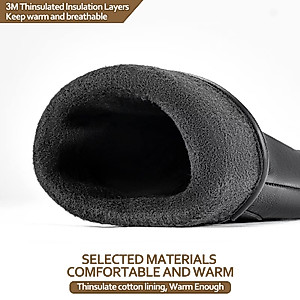 MAGILINK Genuine Sheepskin Leather Gloves for Women, Winter Warm Touchscreen Gloves Thinsulate Lined, Driving Motorcycle Gloves(Black-M)