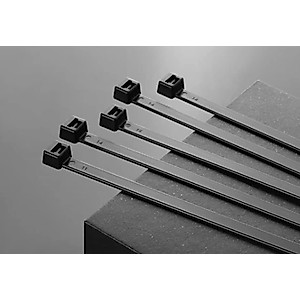 Ace of Spades 8" inch 100 pieces Black Nylon Cable Tie Zip Tie Heavy Duty