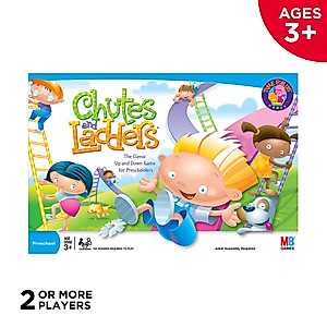 Hasbro Gaming Chutes and Ladders Board Game for 2 to 4 Players Kids Ages 3 and Up (Amazon Exclusive)