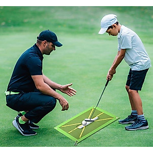 Ujicde Golf Training Mat for Swing Detection Batting, Golf Mat That Shows Swing Path, Analysis Swing Path and Correct Hitting Posture Golf Practice Mat, Golf Training Aid Equipment