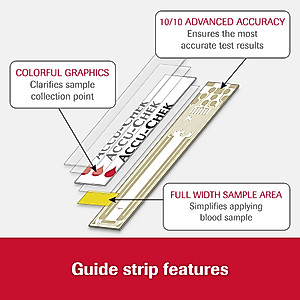 Accu-Chek Guide Glucose Test Strips for Diabetic Blood Sugar Testing (Pack of 100)