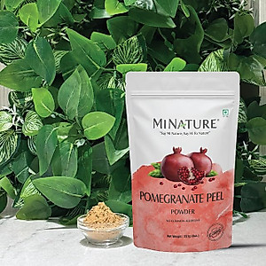 minature Pomegranate Peel Powder (Punica granatum) | 100% Pure and Natural | 227g(8oz) (1/2 lb) | Non-GMO | Rich in anti-oxidants and Vitamin C| Skin and Hair Mask | Resealable Zip Lock Pouch