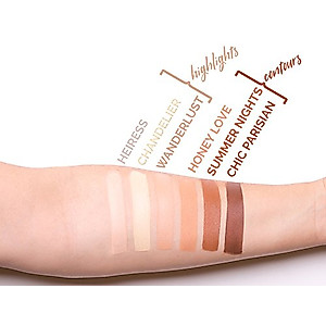 Aesthetica Cosmetics Cream Contour and Highlighting Makeup Kit - Contouring Foundation / Concealer Palette - Vegan & Cruelty Free - Step-by-Step Instructions Included