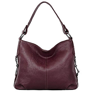 YALUXE Genuine Leather Shoulder Bag Stylish Womens Crossbody Travel Top-Handle