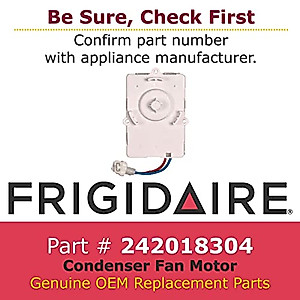 FRIGIDAIRE 55-242018304 Refrigerator Condenser Fan Motor, 7 x 4.75 x 5.38 inches, White.