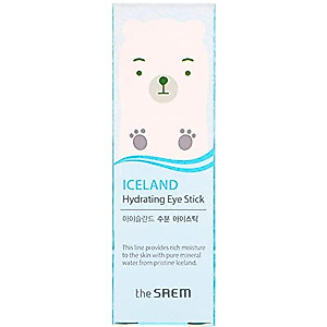 The SAEM Iceland Hydrating Eye Stick 0.24oz - Cooling Eye Balm for Dark Circles and Puffiness – Under Eye Treatment - Reduce Wrinkles and Moisturizing - Minimize Dark & Puffy Eyes