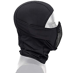 OAREA Tactical Full Face Mask Balaclava Cap Motorcycle Army Airsoft Paintball Headgear Metal Mesh Hunting Protective Mask